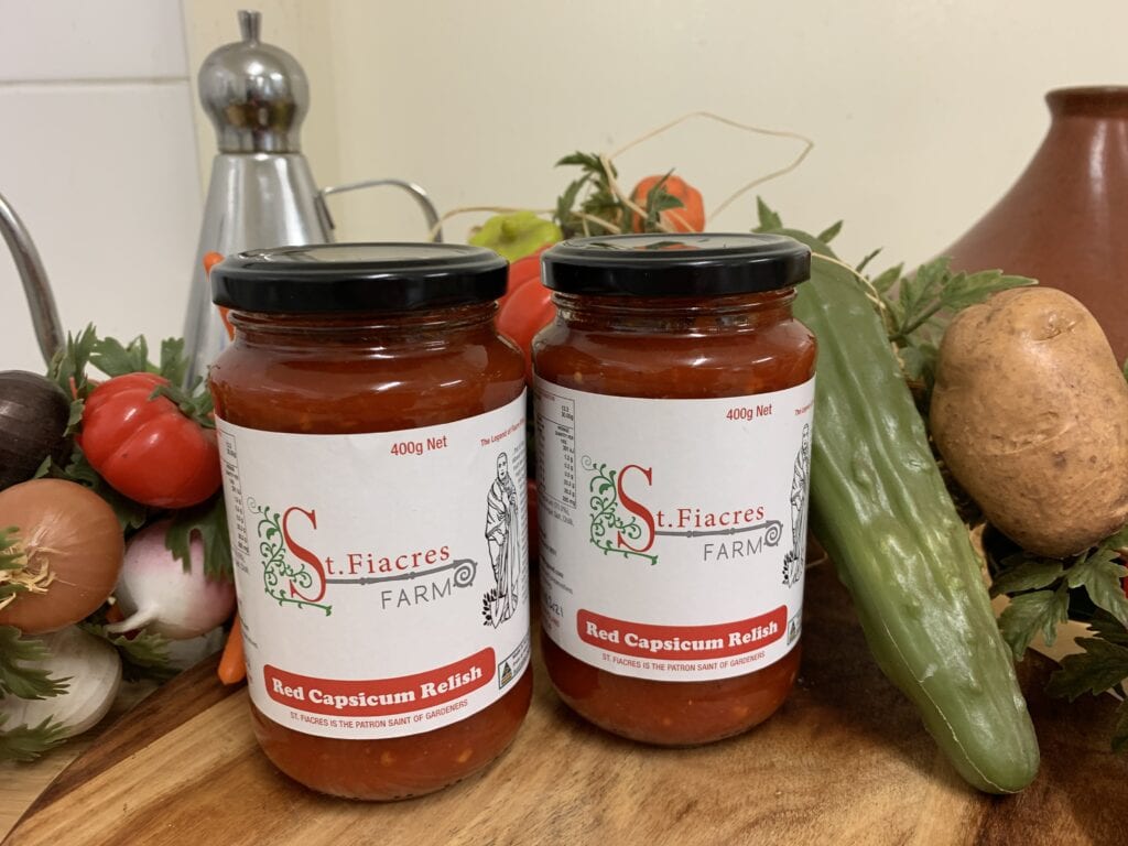 Red Capsicum Relish - 400g Jar - St Fiacres Farm